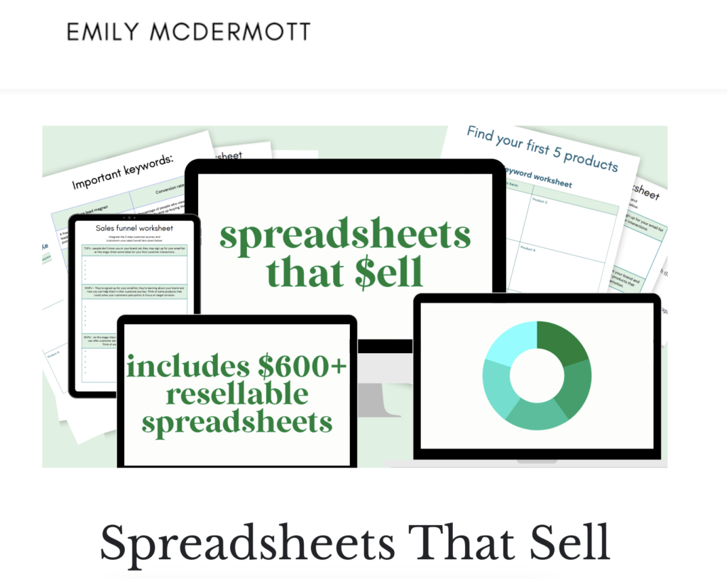 [Free Download] Emily McDermott - Spreadsheets That Sell - Pimp My Money